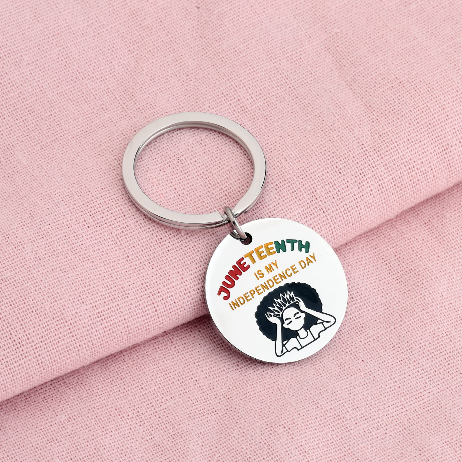 PENQI Black History month gift black history pride jewelry Juneteenth keychain Juneteenth Is My Independence Day keychain (Independence Day keychain)