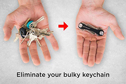 KeySmart Classic - Compact Key Holder and Keychain Organizer (up to 14 Keys, Blue)