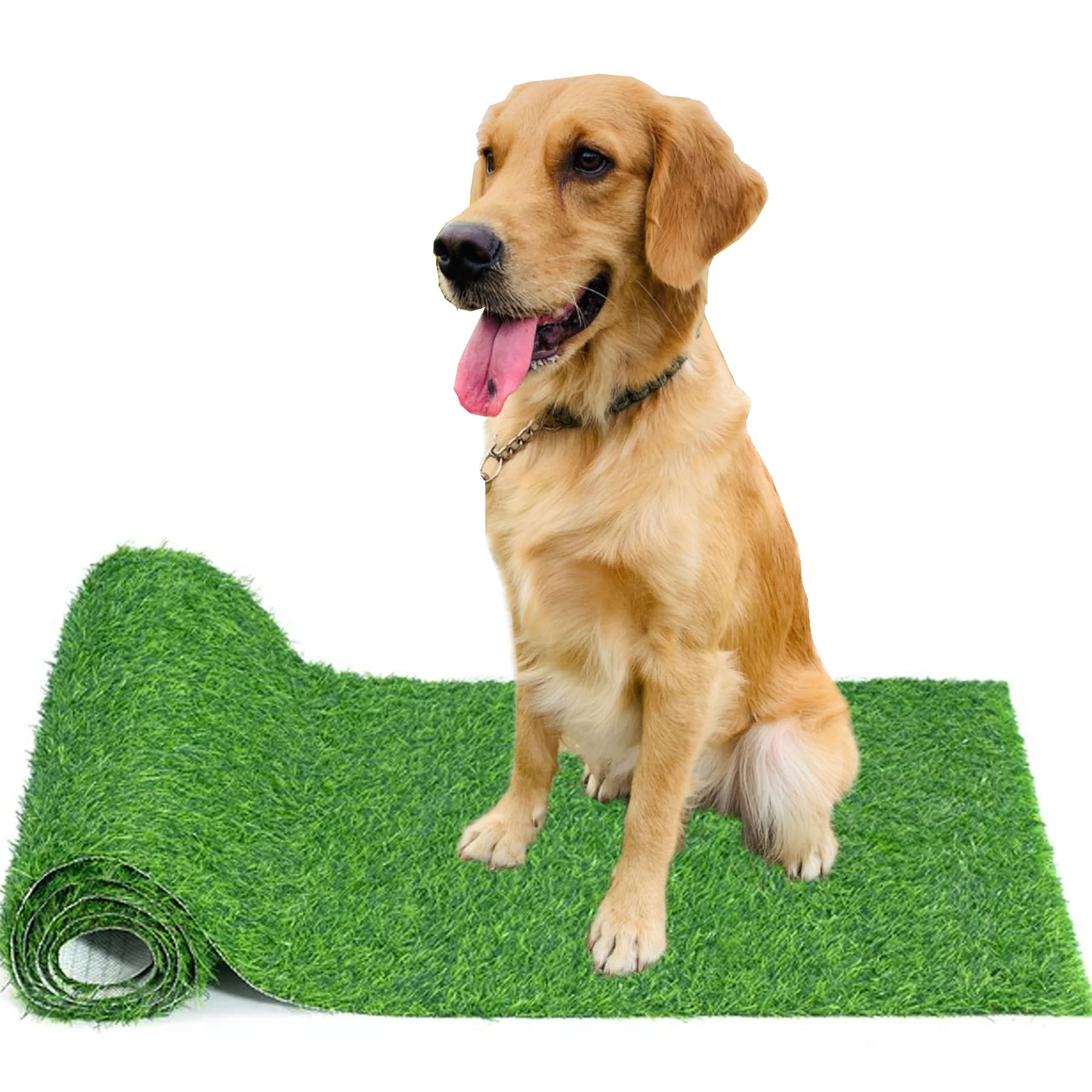 LOMANTOWN Artificial Grass Rug Fake Grass Pad 2 x 6 FT Patio Fake Turf Grass Area Rugs with Drainage Hole for Balcony, Garden, Deck, Dog Pee Pad