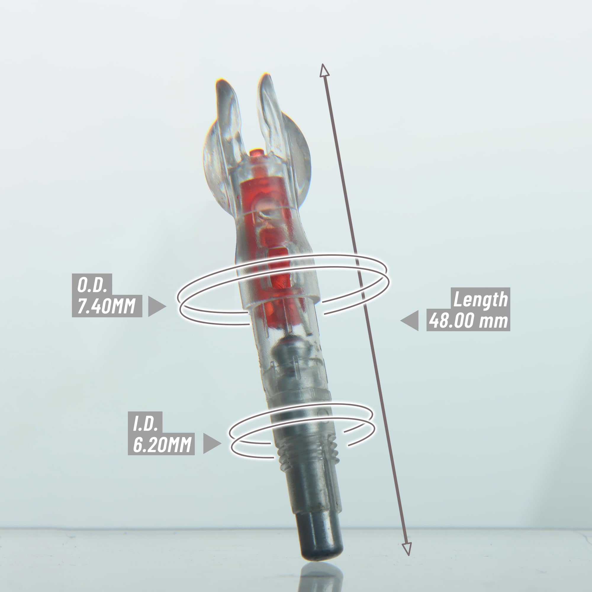 Letszhu 5 PCS Archery Nocks Lighted Nocks .244 inch/6.20mm Inner Diameter for Target Shooting Hunting