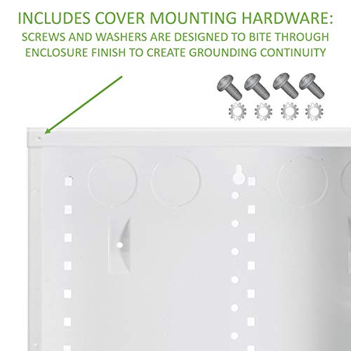 Legrand - OnQ 28 Inch Media Enclosure, 20 Gauge Media Box, Cable Wall Cover with 2.5 Inch Openings to Pull Wires Through, Recessed Media Box Includes Cover Mounting Hardware, White, EN2800