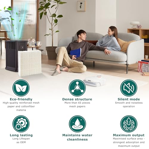 TOMOON 1043 Super Wick Humidifier Filter - Replacement for Essick Air Aircare 831000 EP9500 EP9800 836000HB and Spacesaver 800 8000 Series humidifier