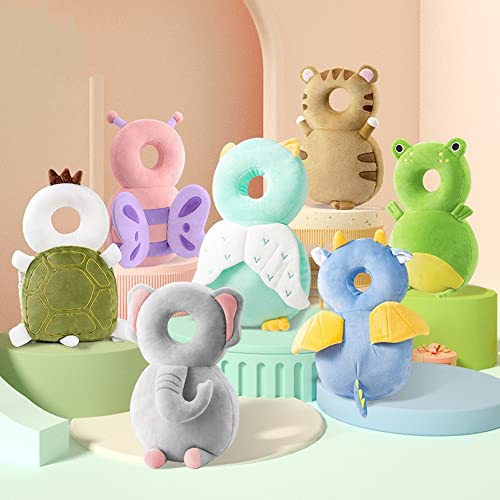 TONGMAN Baby Head Protector,Toddlers Head Safety Pad Cushion, Adjustable Infant Safety Pads ,Toddler Head Super Gift (Frog)