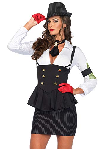 Leg Avenue Women's Machine Gun Molly, Black/White, Small
