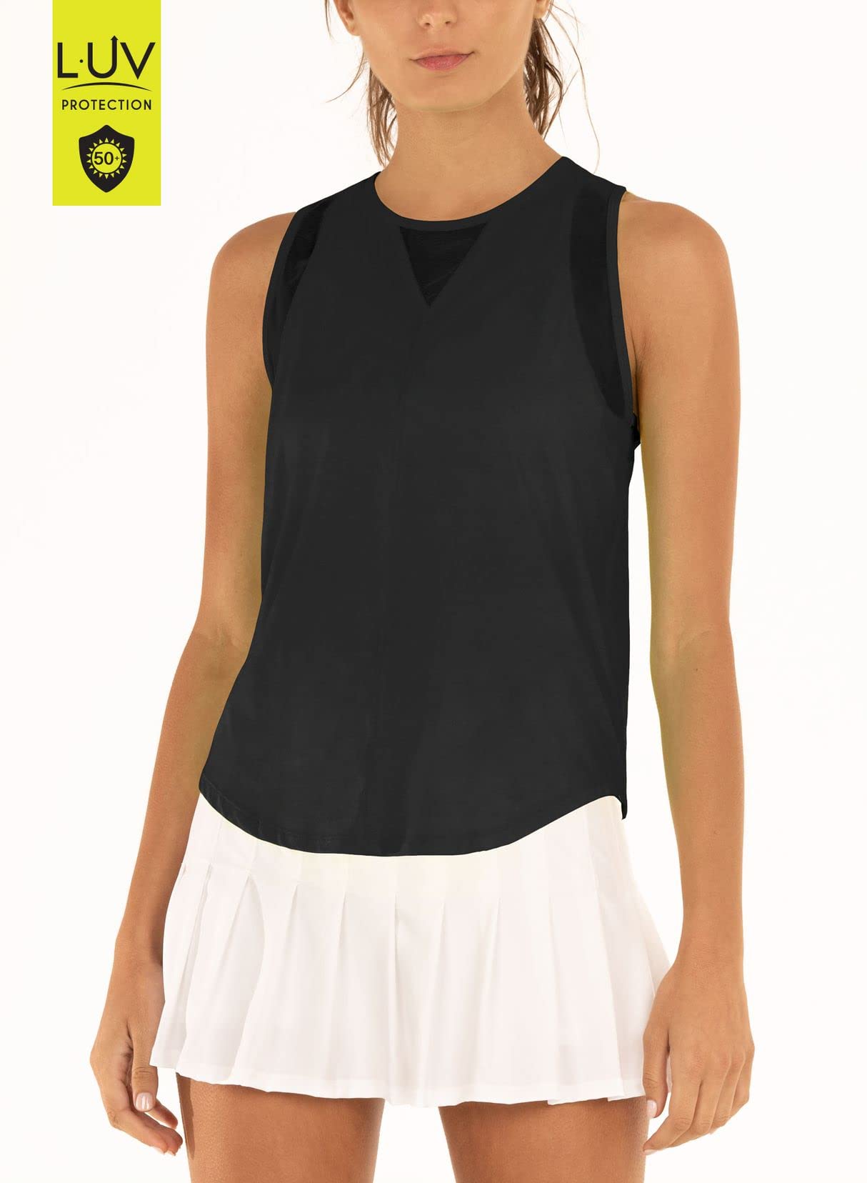 Lucky In Love L UV Protection Chill Out Tank (White, Medium)