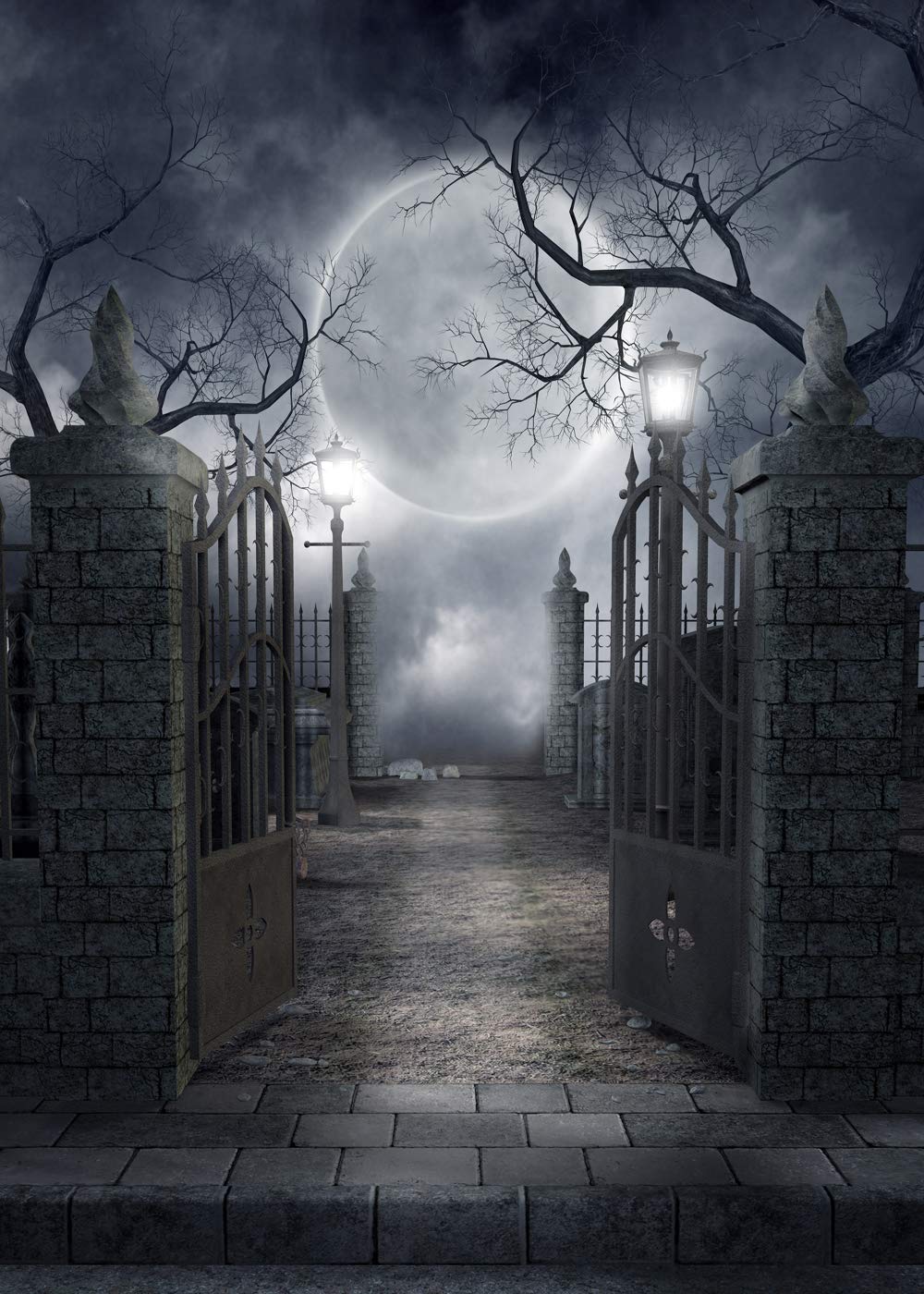 OUYIDA Halloween Theme 6X9FT Pictorial Cloth Seamless Customized Photography Backdrop Background Studio Prop TP17