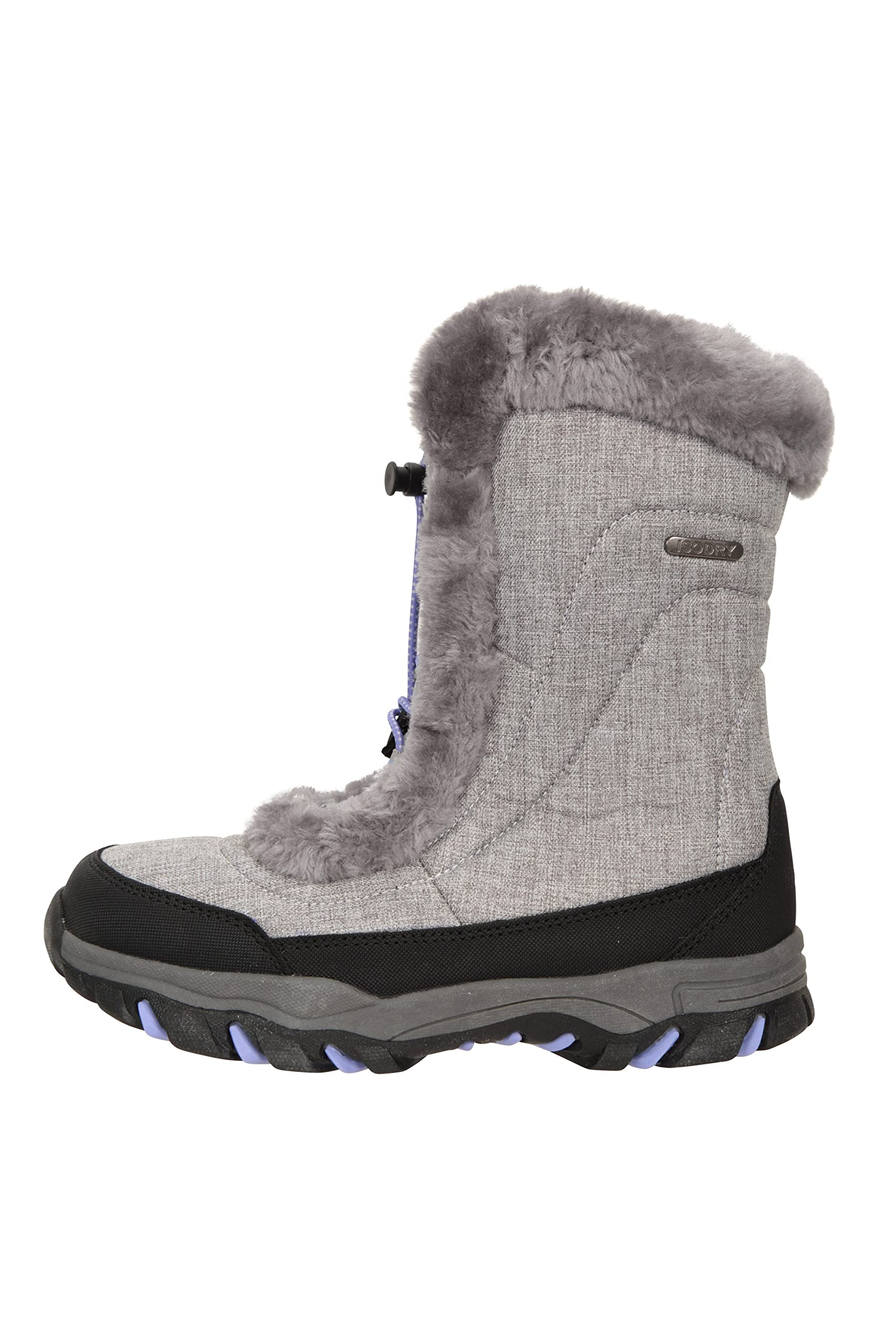 Mountain Warehouse Ohio Youth Snow Boots - Kids Warm Winter Shoes Dark Grey Kids Shoe Size 5 US