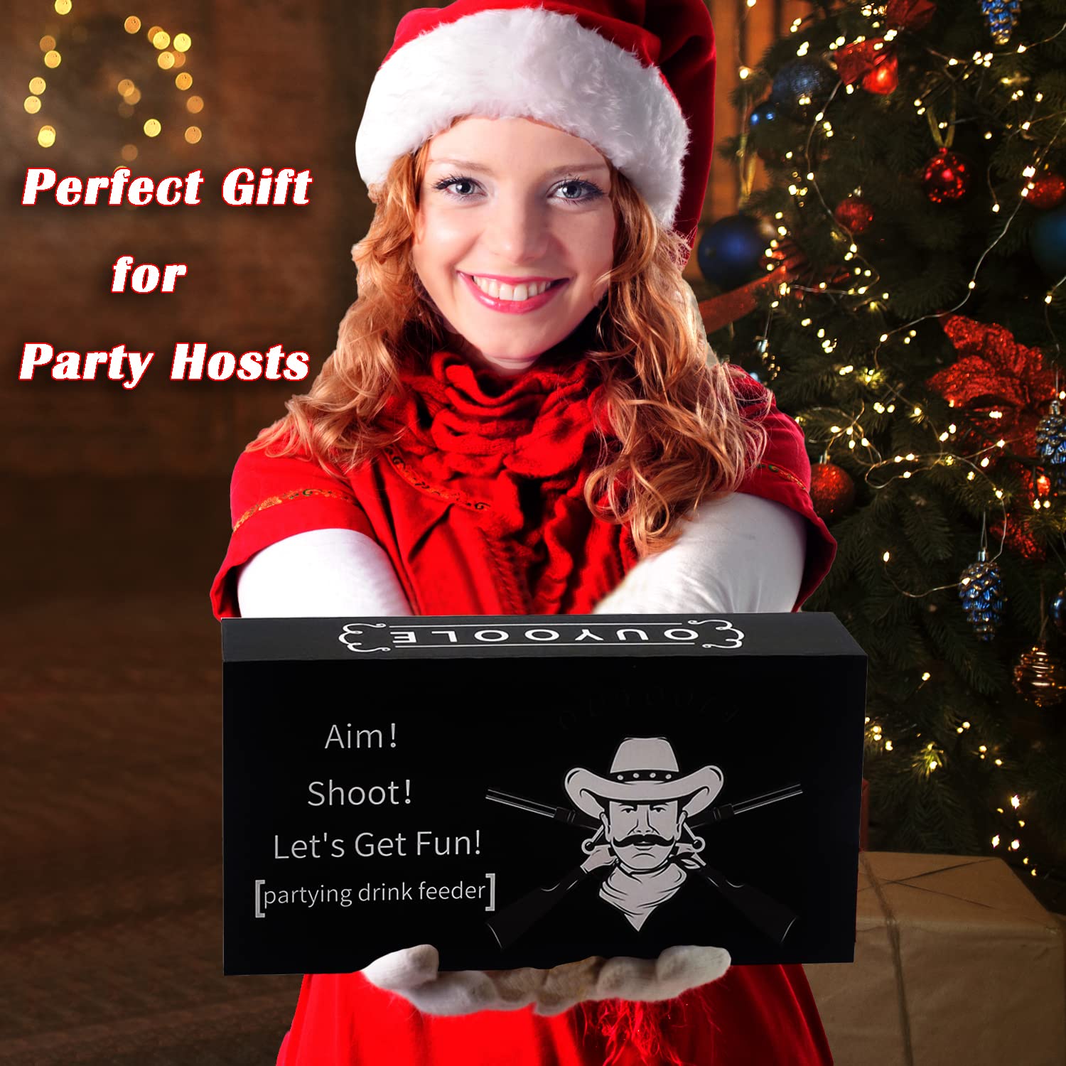 OUYOOLE Shotgun Beer Gun, with 2 Cartridges Alcohol Shot Gun, Chugger as Alcohol/Beer Gift for Party