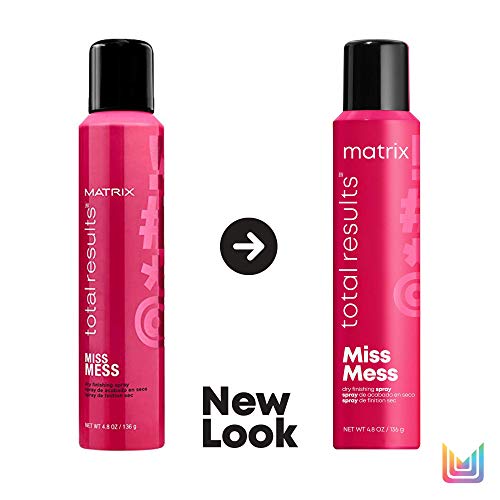 Matrix Total Results Miss Mess Dry Finishing Spray | Texturizing Hairspray for Volume | Light Hold | Matte Finish | 4.8 Fl. Oz