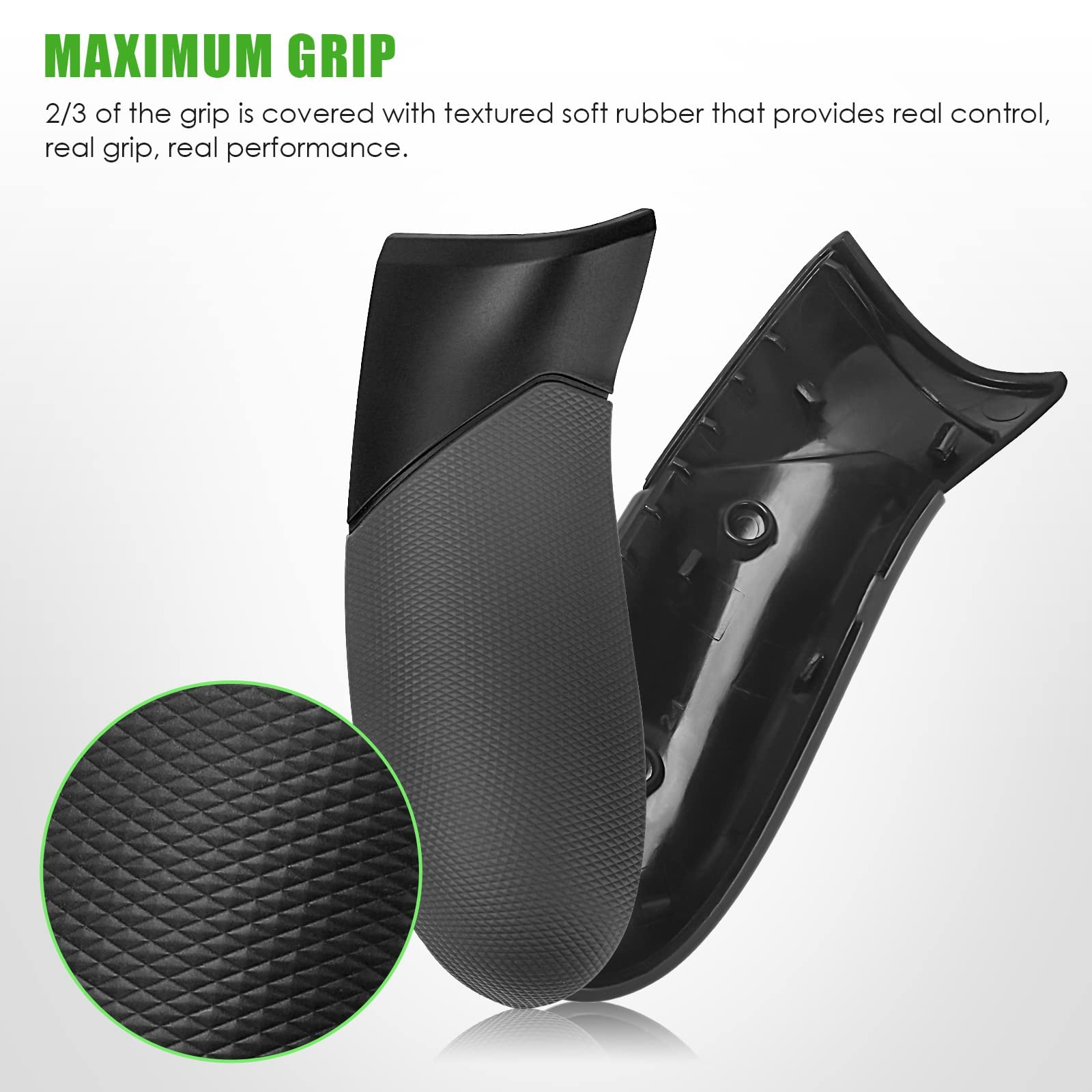TOMSIN Rubberized Grips for Xbox Elite Controller, Replacement Left Right Rubber Back Panels Shell Parts