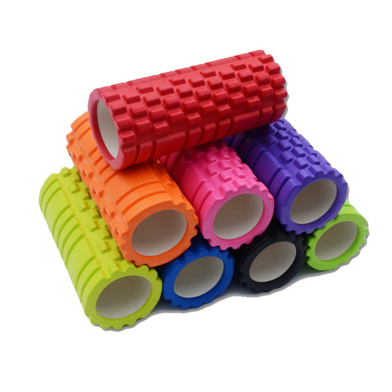 NC Hollow Gear Massage bar Foam Roller Fitness Body Foam Roller Muscle Relaxation Massage Roller Spiked Club Roller 33x14CM Dance Exercise