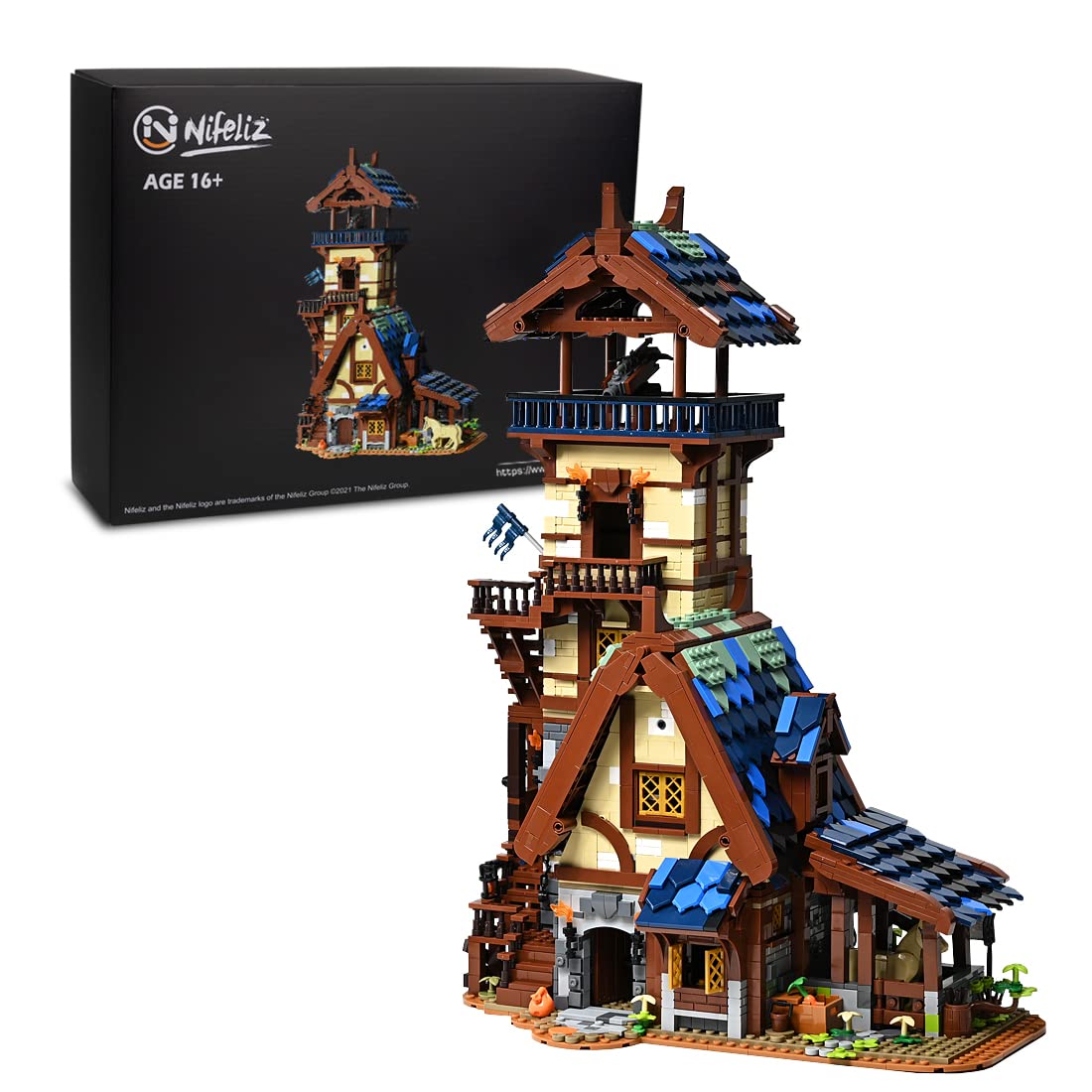 Nifeliz Medieval Observation Tower Building Kit, Impressive Build and Display Model for Adults Teens Kids (3061 PCS)