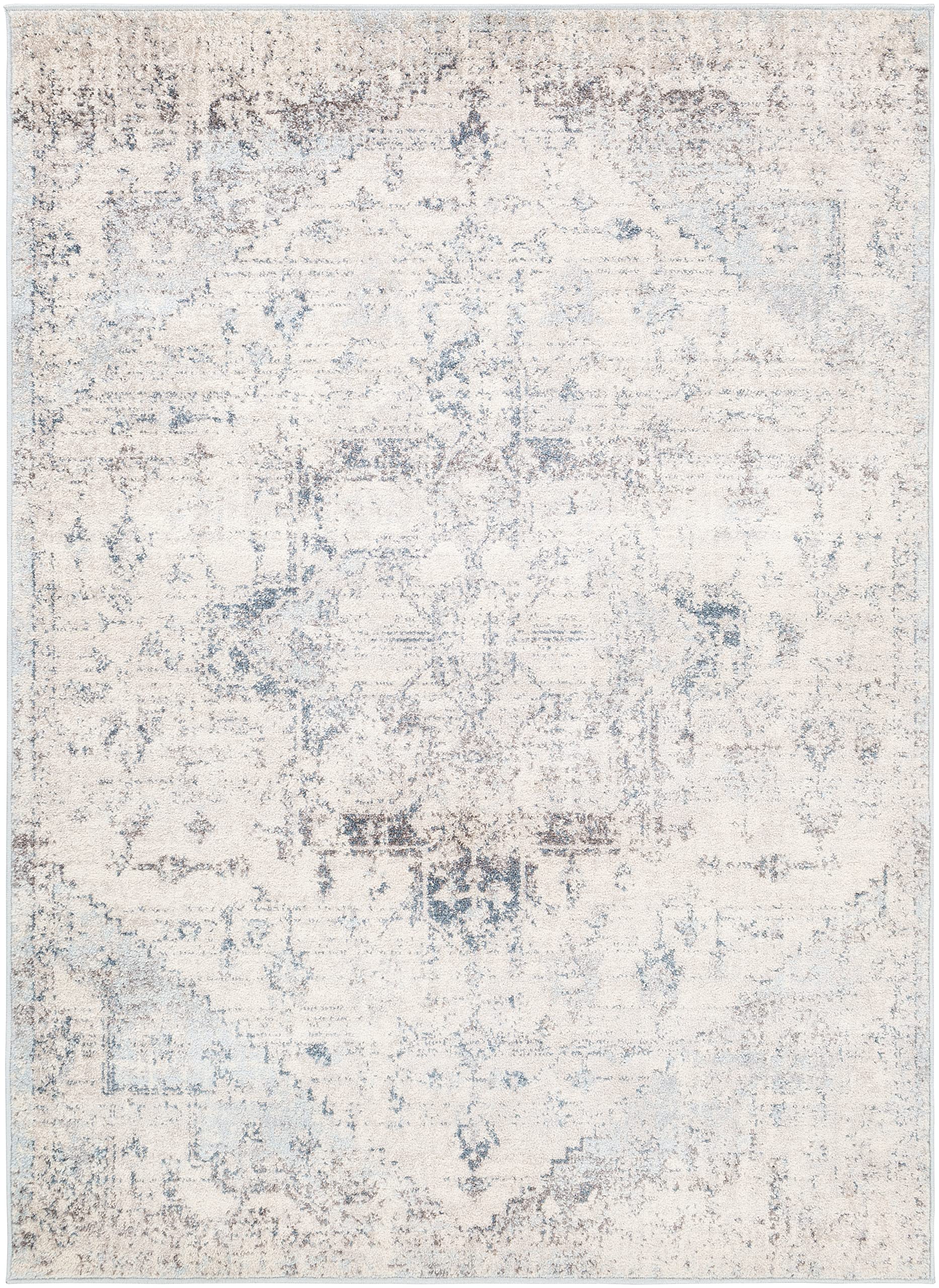 Livabliss Eydis Area Rug, 6 ft 7 in x 9 ft, Pale Blue