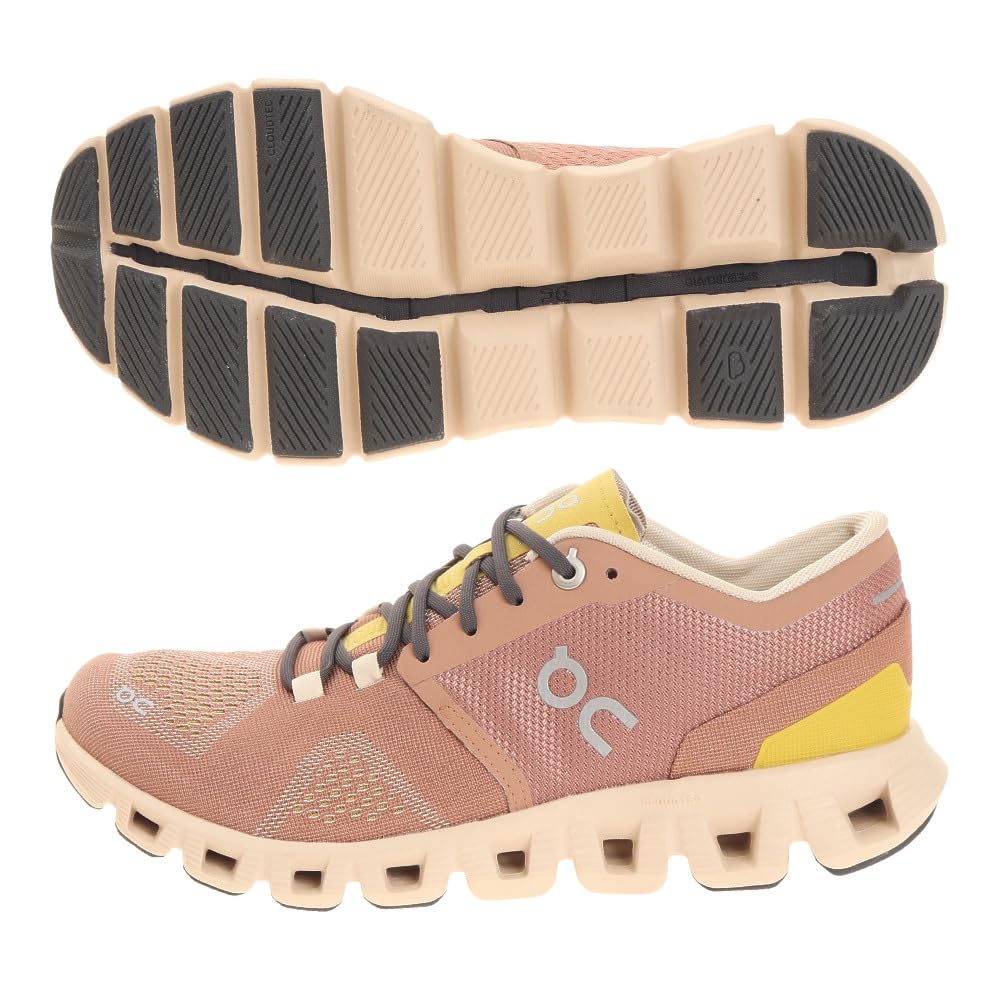 ON Running Womens Cloud X Textile Synthetic Mocha Sand Trainers 6 US