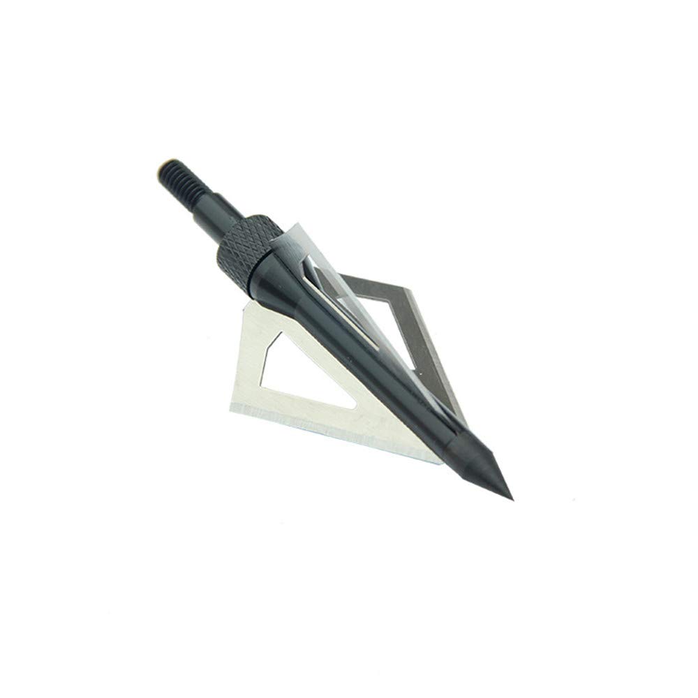 LIEYING 10 pcs Archery Hunting Broadheads 100 Grain 3 Blade Broad Screw Tips Arrow Heads for Shooting Training (10PCS,Red)