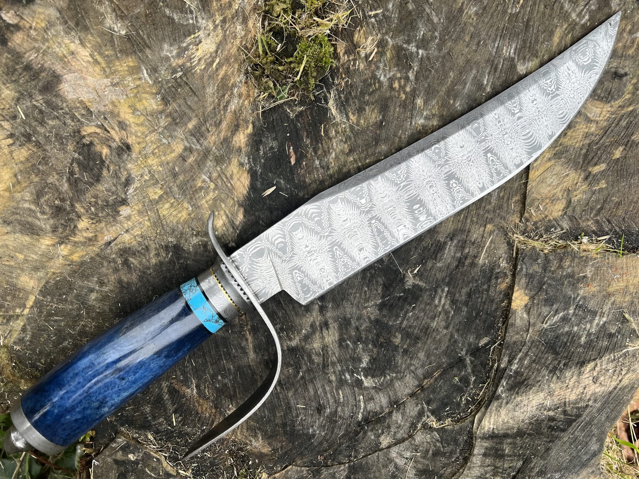 Perkin Damascus Steel Hunting Knife Handmade Knife Knives One Kind of Knife Damascus Hunting Knife