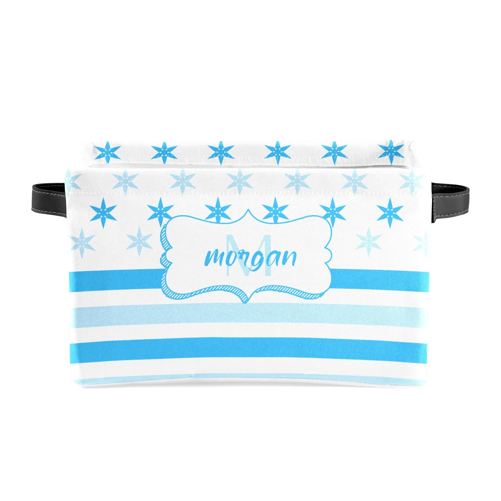 ZAACUSTOM Personalized Storage Bins with Name for Organizing Babys Boys and Girls Toys, Custom Kids Storage Basket Boxes Cubes Organizer with Handles for Shelf Closet Nursery, 1 Pack