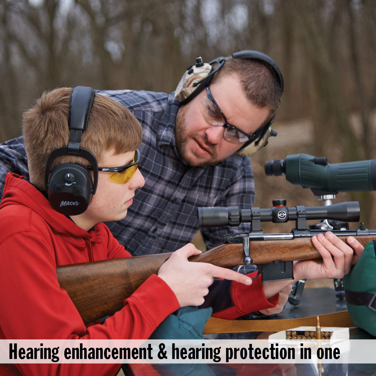 Mack's Live Fire Electronic Shooting Earmuffs – Comfortable, Low Profile Hearing Enhancement and Hearing Protection for Shooters