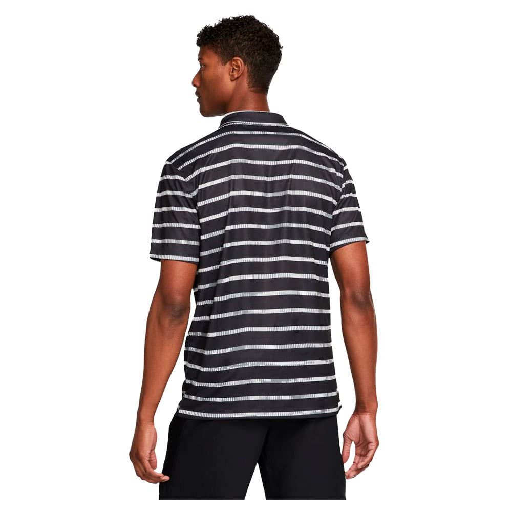 Nike Men's Striped Dri-Fit Golf Polo (as1, Alpha, x_l, Regular, Regular, Black 2.0)