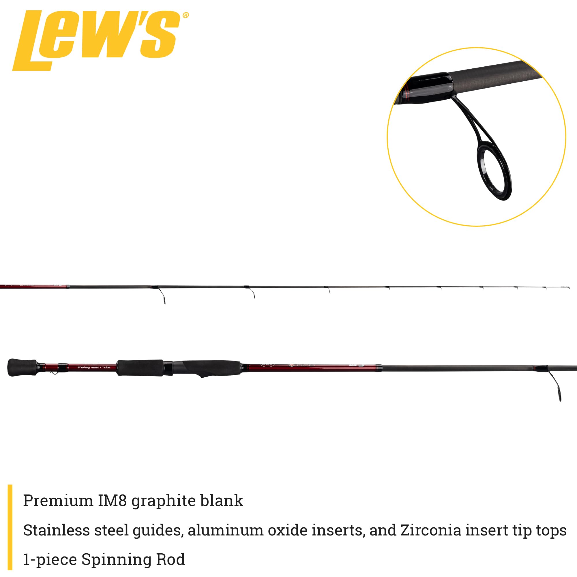 Lew's KVD Series Graphite Spinning Rod 7'2" Shakey Head Tube