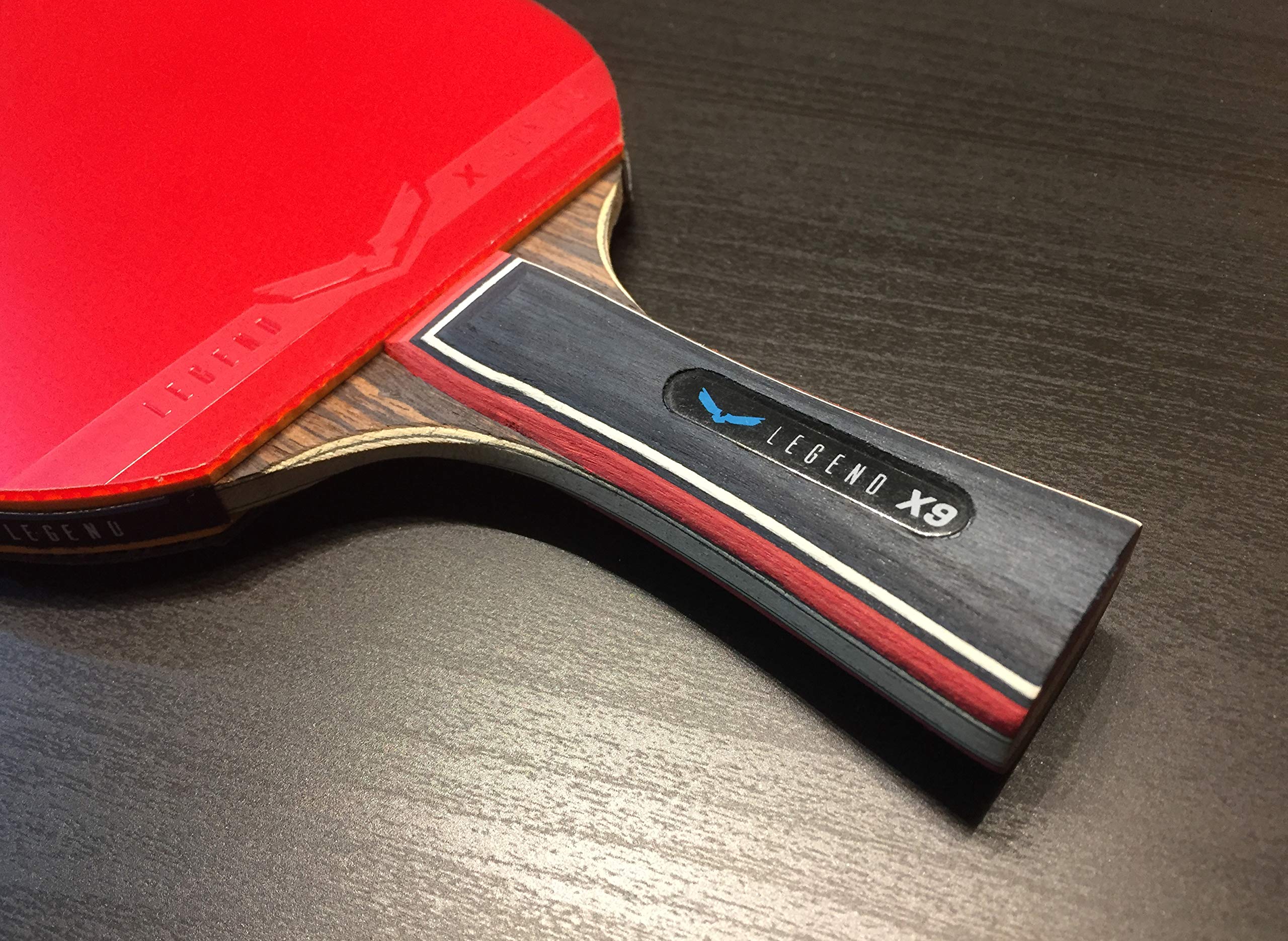 Legend X5 Table Tennis Paddle | with Training Video, Racket Case | 7-Ply Blade, 2.0mm Sponge, Premium Competition Ping Pong Racket