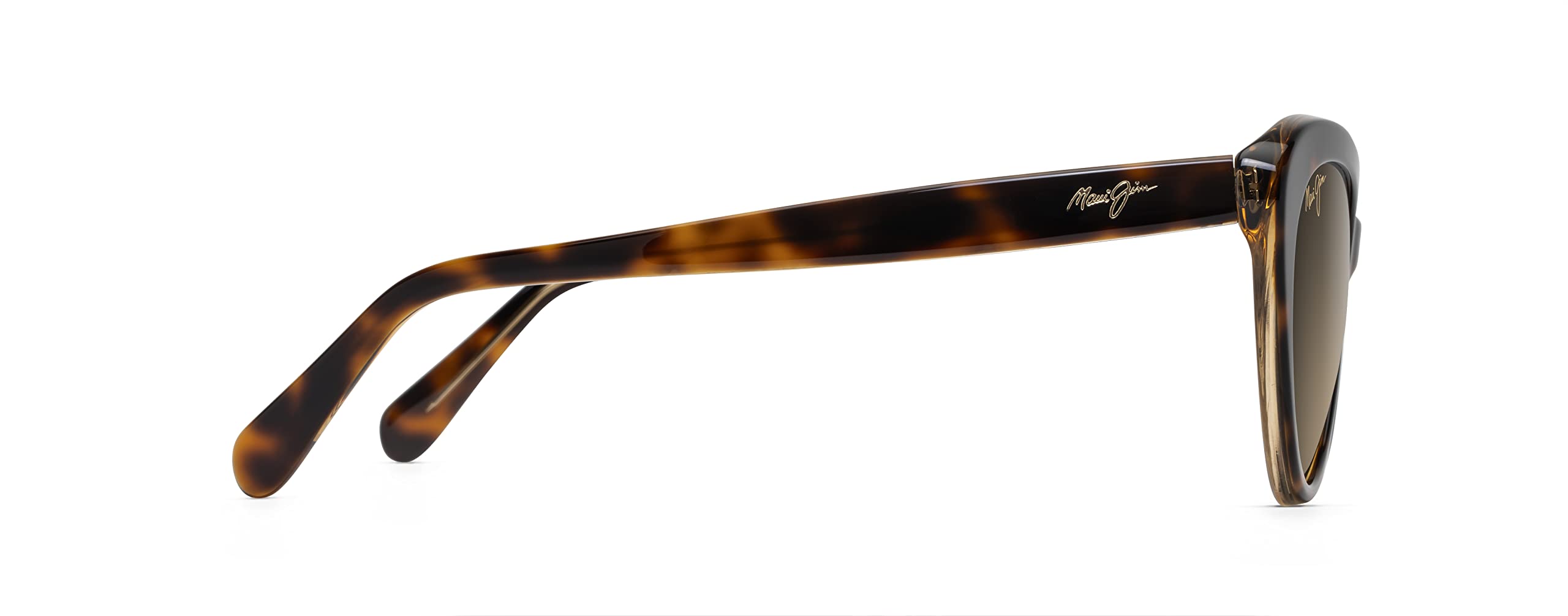 Maui Jim Women's Kalani Polarized Cat Eye Sunglasses, Dark Tort w/ Caramel Interior/HCL® Bronze, Small