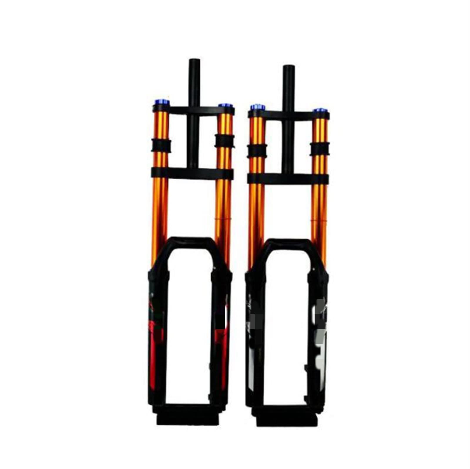 SMANNI MTB Suspension Fork Boost DH Mountain DH AM Air Oils Damping Rebound Adjustment 27.5 29ER 110 * 15MM Support 3.0IN Tire (Color : 27.5red Logo)