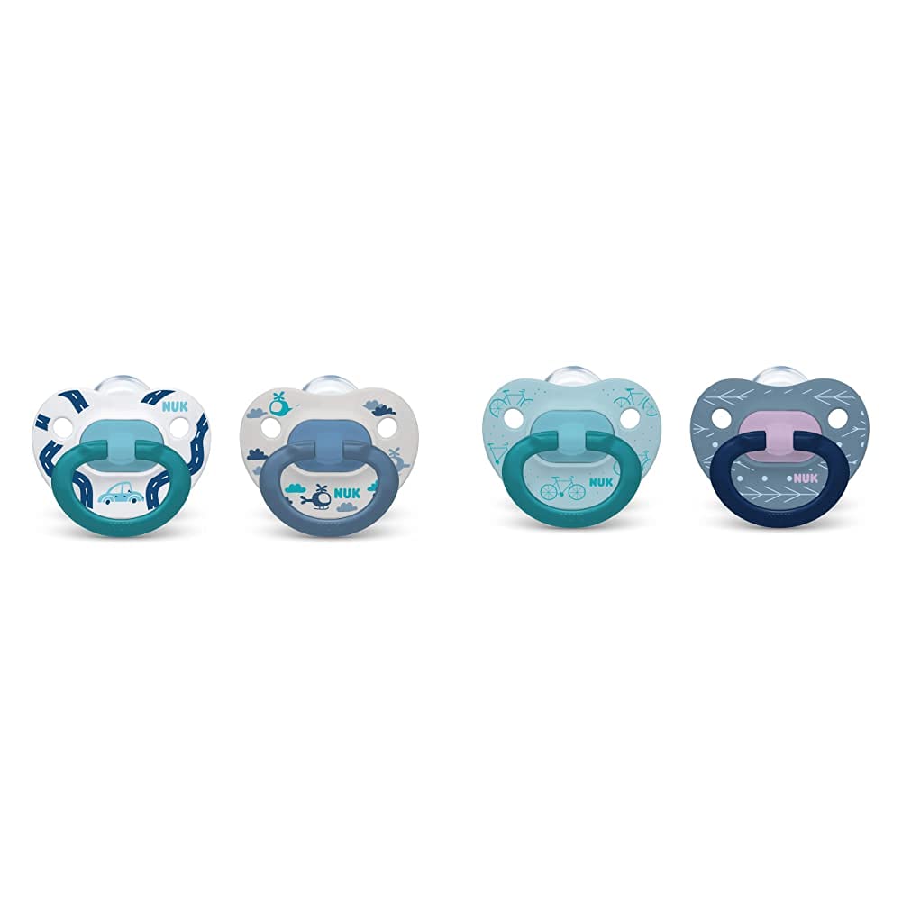 NUK Orthodontic Pacifiers, Boy, 18-36 Months, 2-Pack with NUK Orthodontic Pacifiers, Boy, 18-36 Months, 2-Pack