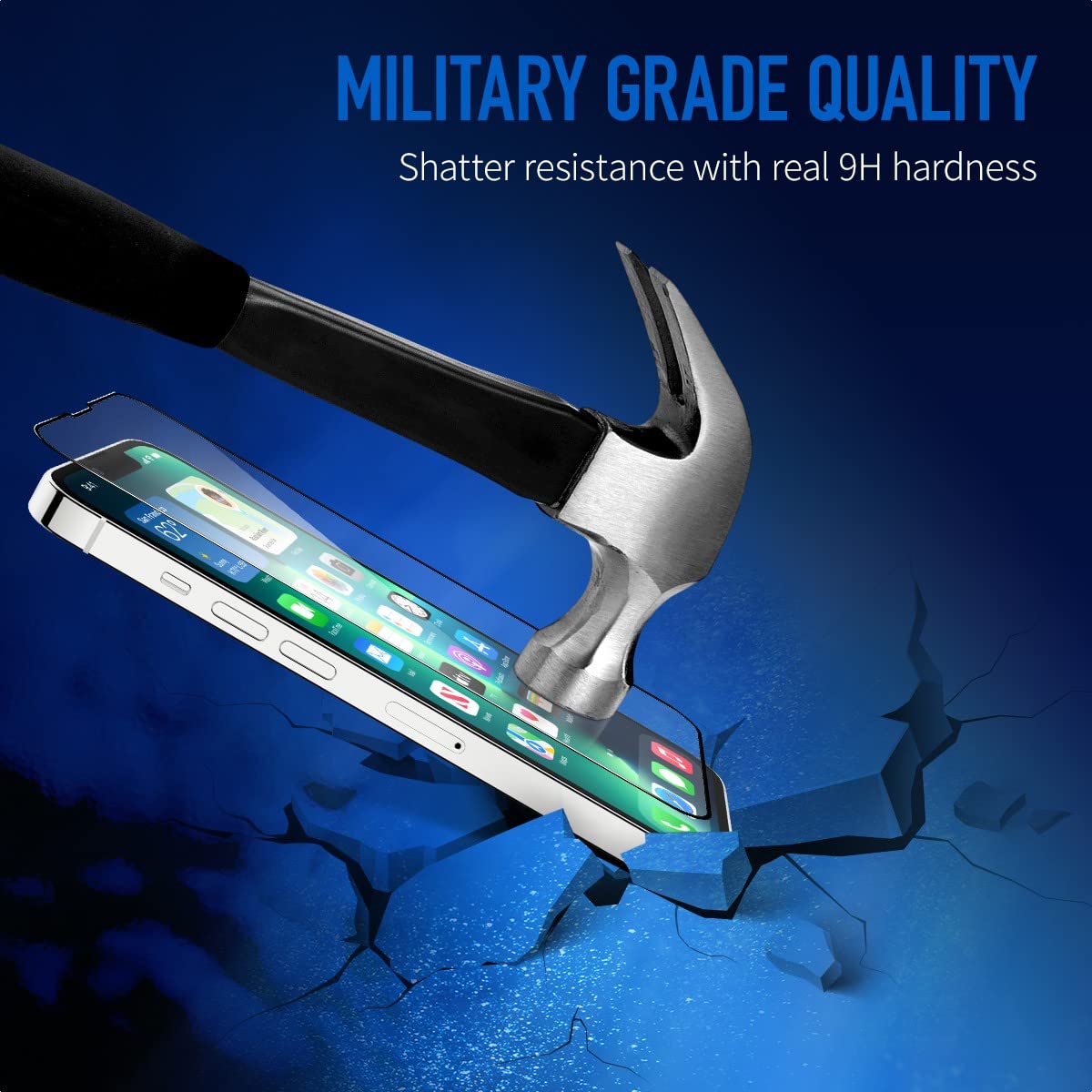 MOCOLL Anti Blue Light Glass Screen Protector Compatible for iPhone 13 Pro Max 6.7 Inch Screen Cover Saver Full Coverage Tempered Glass Film 9H Hardness 2.5D Edge Scratch-resistant Bubble Free