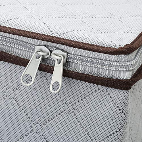 LivingBox Foldable Storage Containers Fabric See-Through Window, Household Home Organizers, Non-Woven Fabric Storage Bins, 3 Pack
