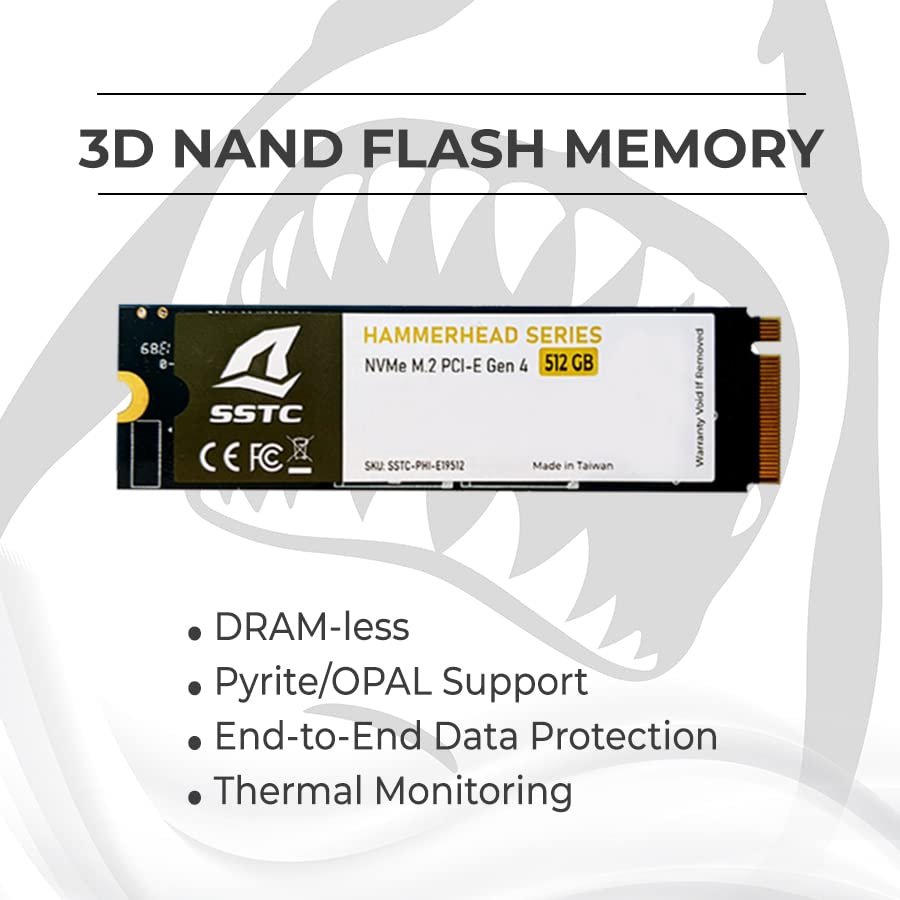 SSTC Hammerhead E19-512GB M2 Gen 4x4 Internal SSD (SSTC-PHI-E19512)