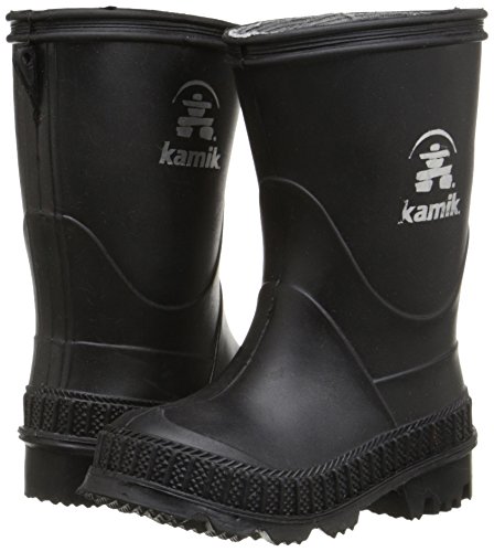 Kamik STOMP/KIDS/PUR/4149F Rain Boot Black, 2 M US Little Kid