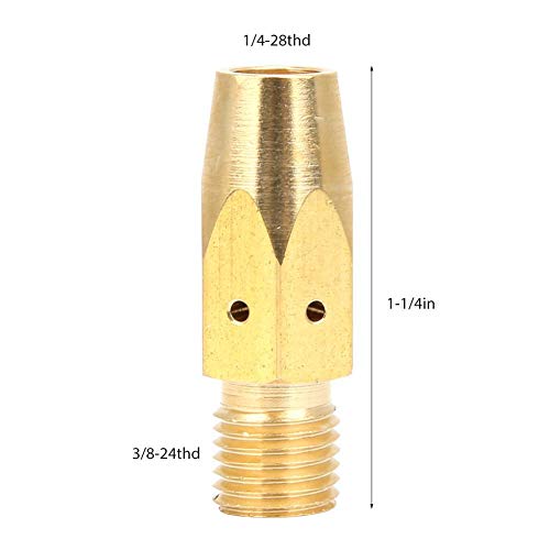 Mig Welding Gun Accessory, Contact Tip Adapter Brass Gas Diffuser for MIG Welder Gun, Mig Welding Parts Consumables for Miller M-25/M-40, 2Pcs/ 5 Pcs OPtional(2PCS )
