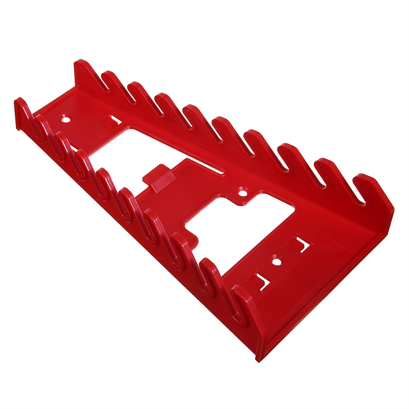 yesQMI Wall Mounted Spanner Rack 9 Slots Plastic Wrenches Rack Hand Tools Holder Rack Rail Tray Organizer Tool