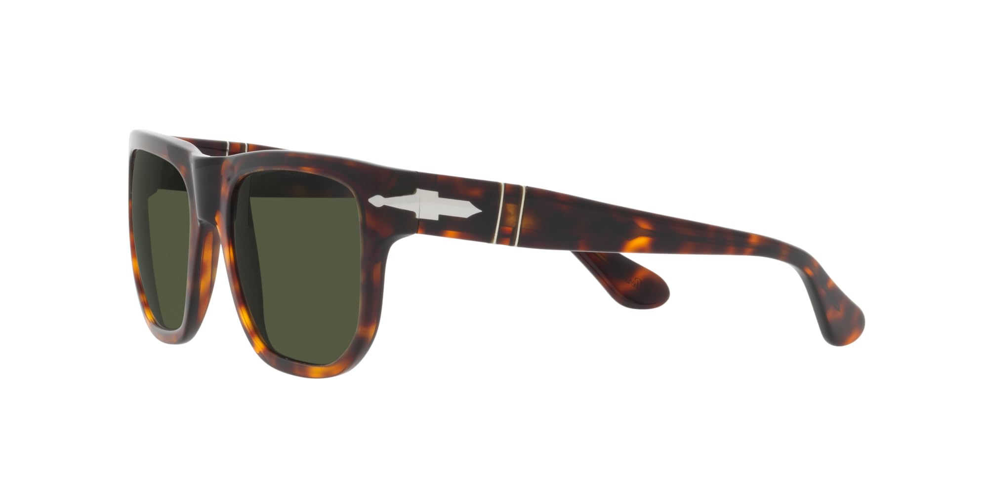 Persol PO3306S Square Sunglasses, Havana/Green, 55 mm