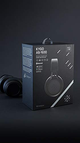 Kygo Life A9/600 | Over-Ear Bluetooth Headphones, aptX® and AAC® Codecs, Built-in Microphone, NFC Pairing, Memory Foam Ear Cushions, 23 hours Playback, Kygo Sound App, Pro Line (Black)