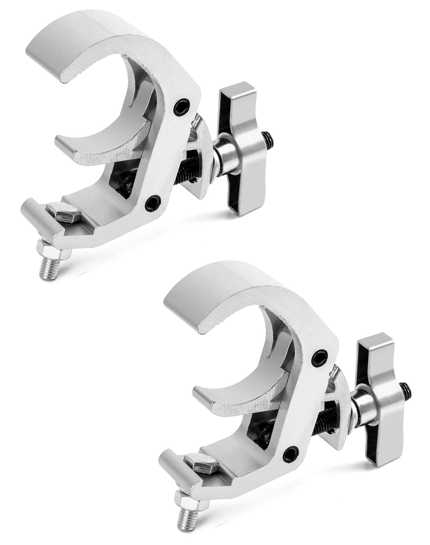 QWORK Truss Clamp Stage Lights Clamp, 2 Pack Pro Truss Clamp, Heavy Duty 330-pound Professional Clamp for Moving Head Stage Lighting Fixtures, 1.57-2.36 Inch Fit 40-60 mm OD Pipe