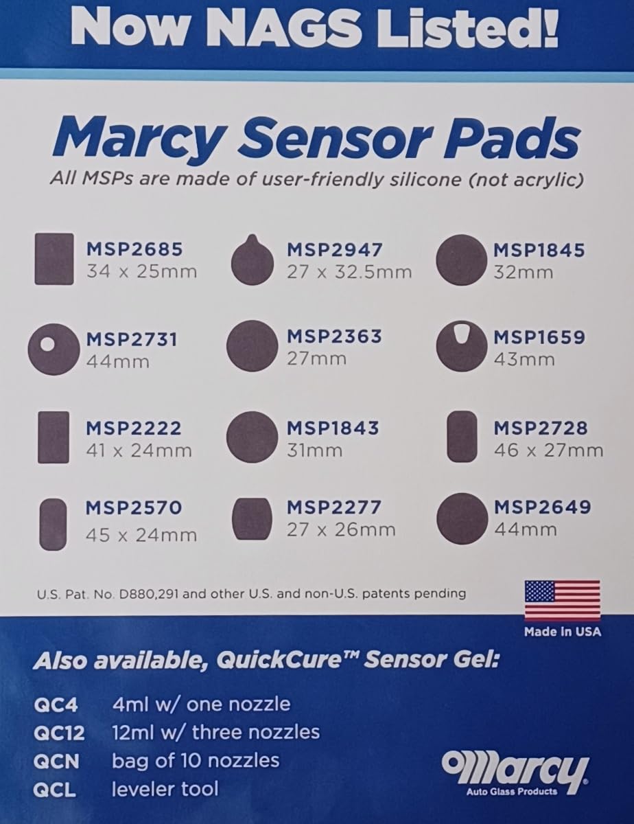 Marcy Adhesives Auto Rain Sensor Replacement Pad/Lens for Chevy, GM Nissan, Infiniti