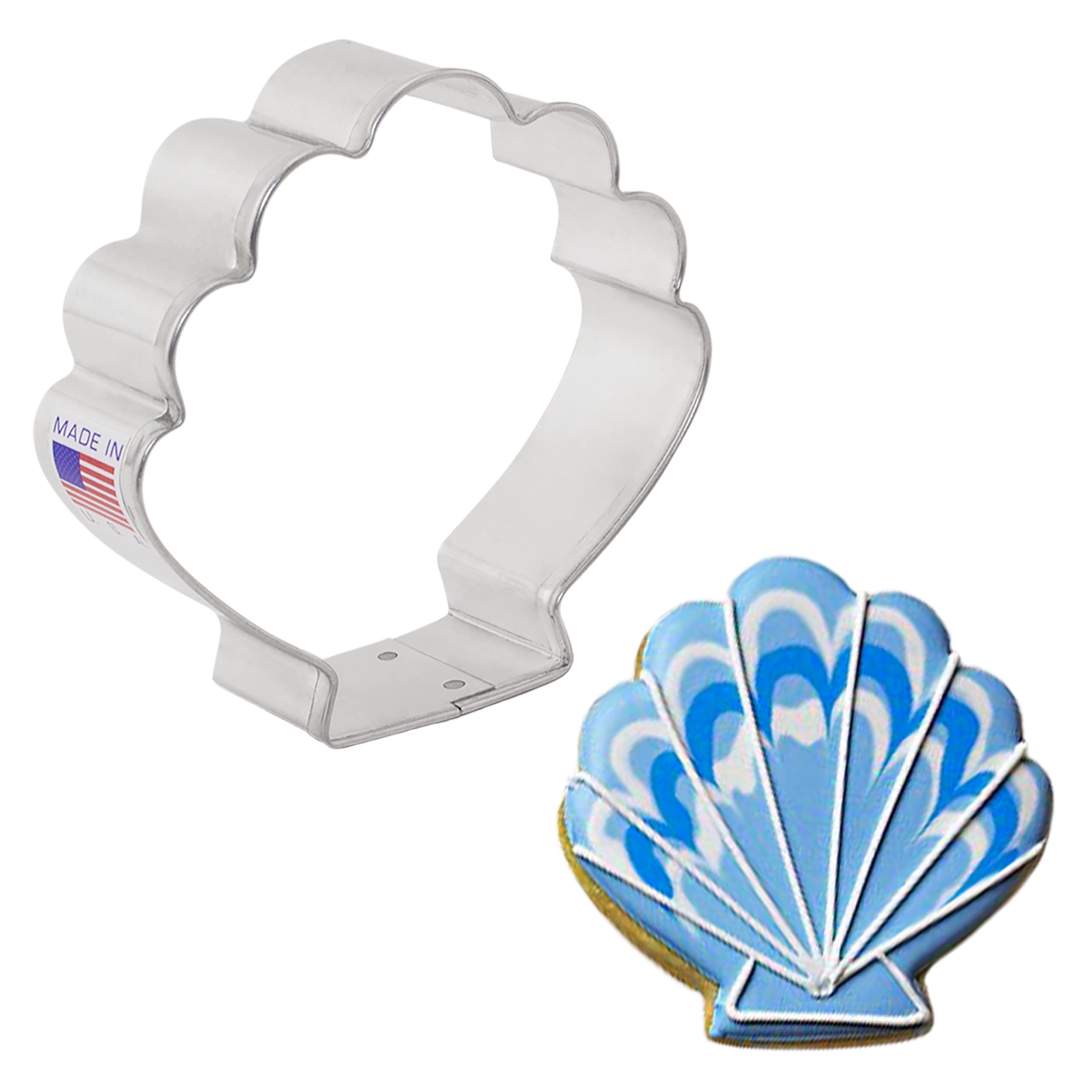 Seashell Cookie Cutter, 3.25" Made in USA by Ann Clark