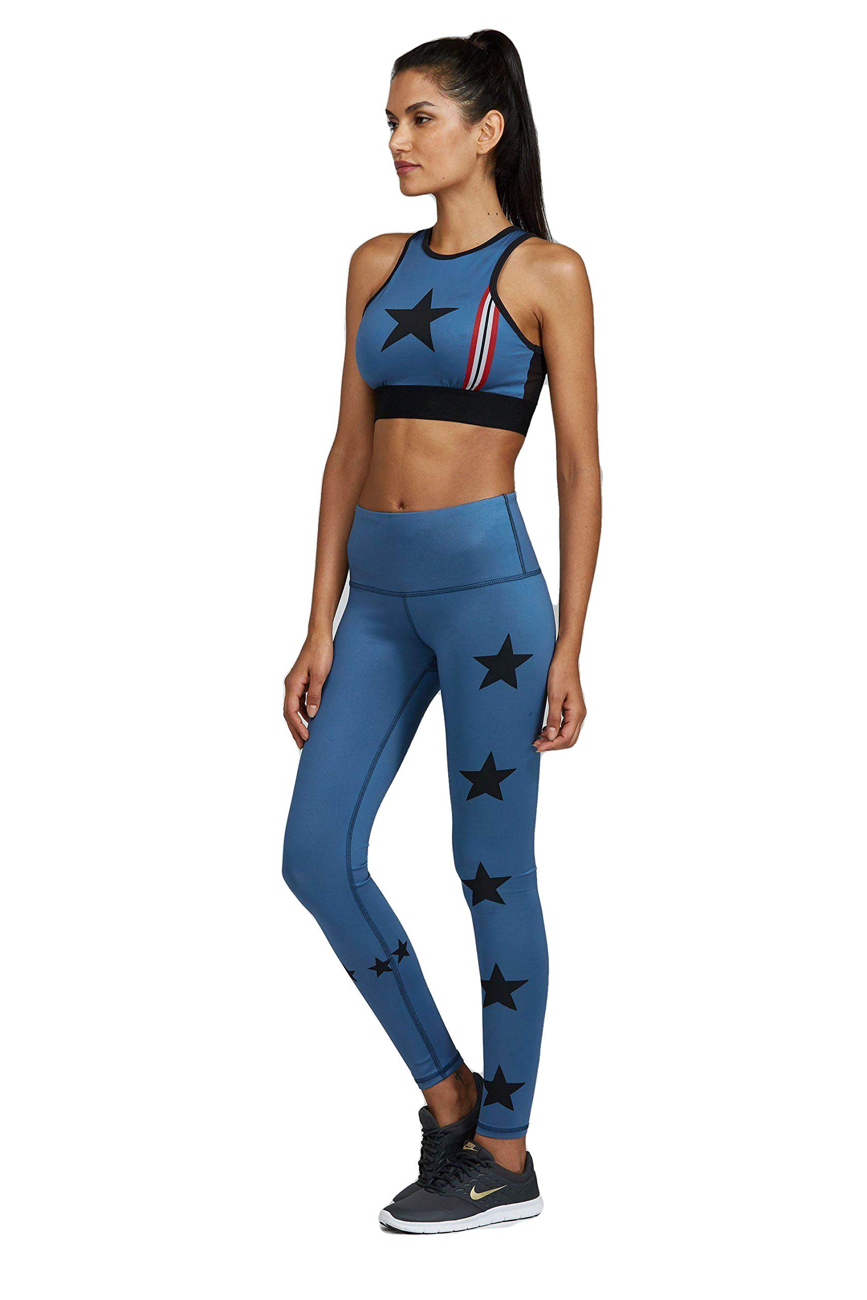 Noli Yoga Women Activewear Performance Leggings (Navy Liquid, X-Small)