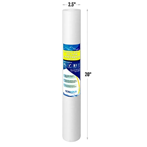 Standard Whole House Melt-blown Four Layers Filtration Polypropylene 5 Micron Sediment Filter 20β x 2.5β Fits 20β x 2.5β Housings. Compatible with FPMB5-20, FPMB520, SDC-25-2005/4, VX05-20 Pack of 6