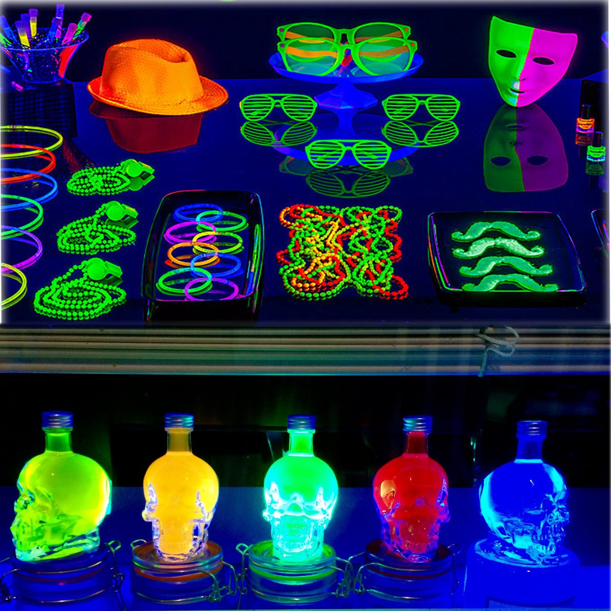 LECIEL UV LED Black Light, 10W Portable Blacklight for UV Poster, UV Art, Bedroom, Light for Halloween and Blacklight Parties (2 Pack)