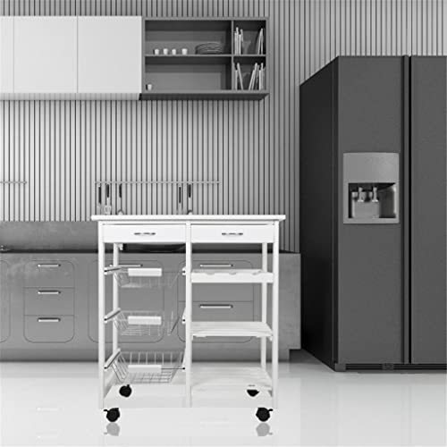 XXXDXDP 4 Tier Storage Trolley Cart Kitchen Organizer Bathroom Movable Storage Shelf Wheels Household Stand Holder Furniture