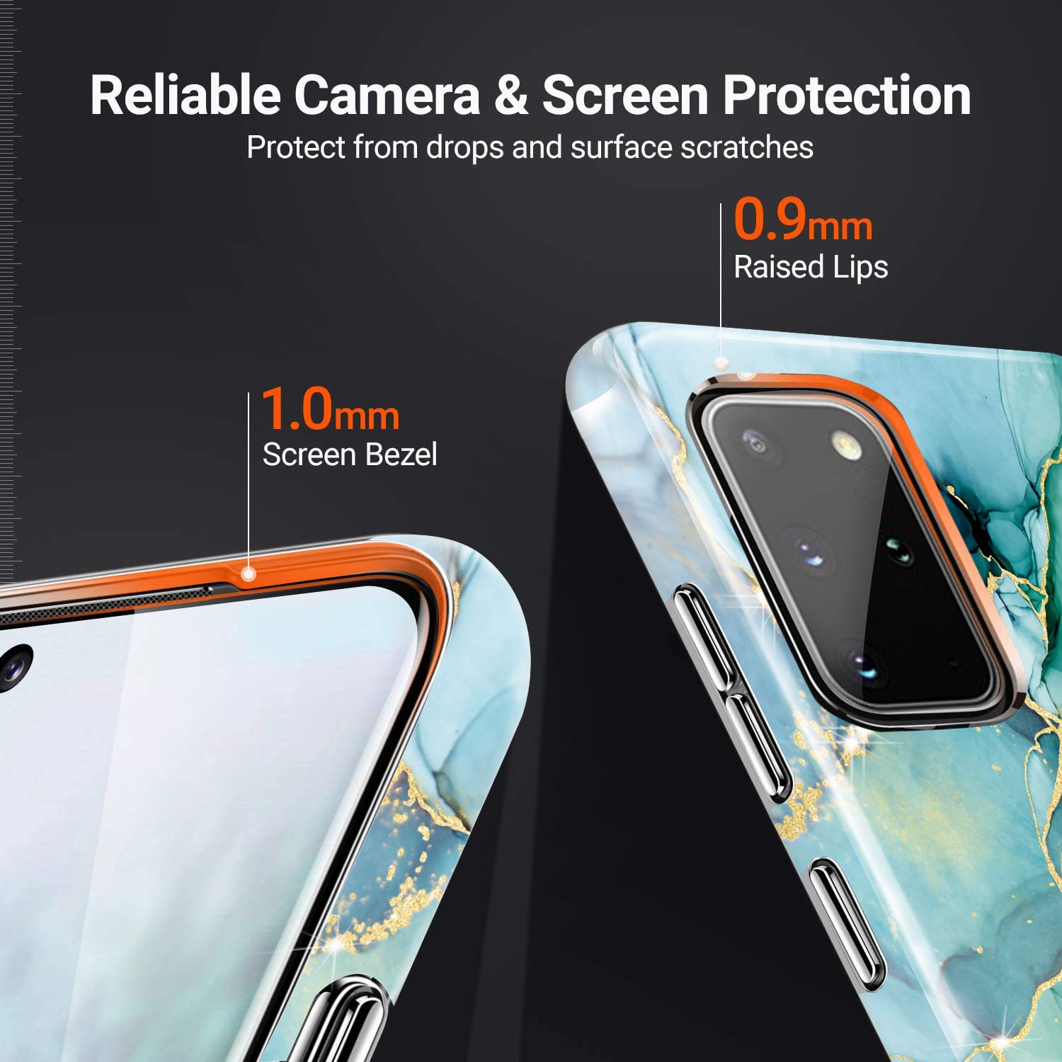 LUOLNH Galaxy S20 Plus Case,Samsung Galaxy S20+ Marble Case,Shiny Design Shockproof Flexible Soft Silicone Rubber TPU Bumper Cover Skin Case for Samsung Galaxy S20+ /S20 Plus(Abstract Mint)