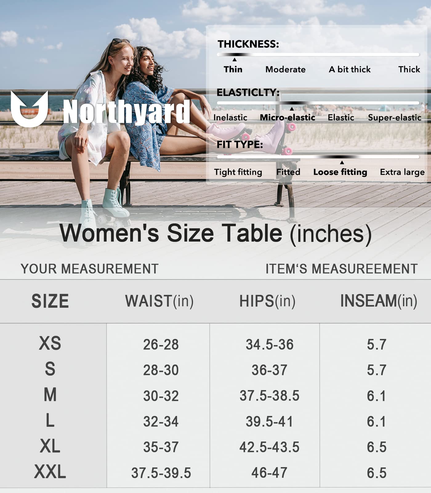 NORTHYARD Women's Athletic Hiking Shorts Quick Dry Active Running Lightweight Shorts for Gym Workout with 3 Zipper Pockets Greyblue L