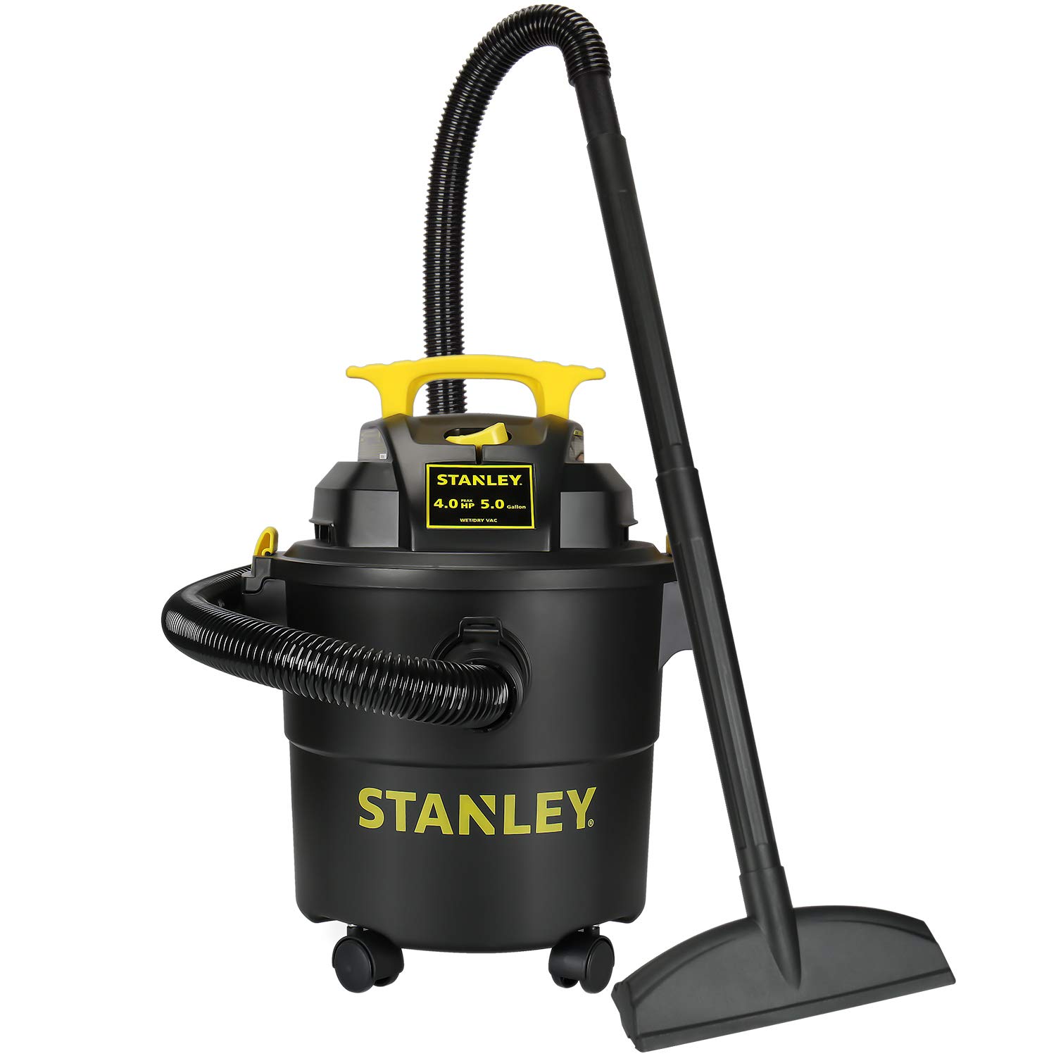 Stanley SL18115P Wet/Dry Vacuum, 5 Gallon, 4 Horsepower, 4.0 HP AC, Black & 25-1202 Foam Filter for 1-5 Gallon Wet/Dry Vacuums, Fit, 1-Pack, Black
