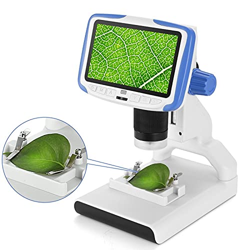 YHUA 200X Digital Microscope 5'' Display Screen Video Microscope Electron Microscope Present Scientific Biology Tool