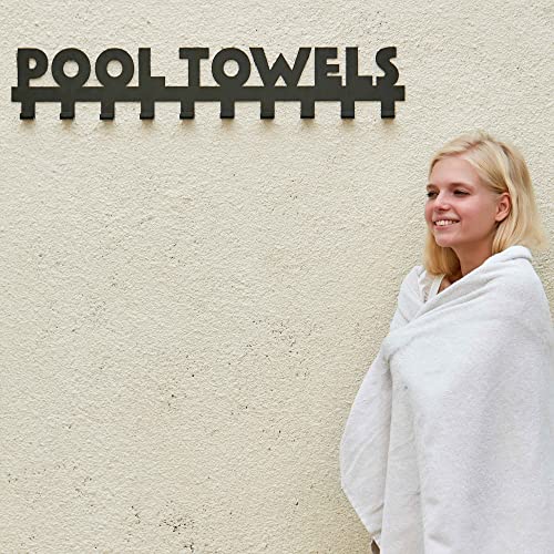 Star Splash Pool Towel Rack β Outdoor Towel Rack Holder & Swimming Pool Accessories, Pool Towel Hanger, Towel Drying Rack Pool Decor, Rust Proof Pool Signs and Decor Outdoor & Inside with 10 Hooks