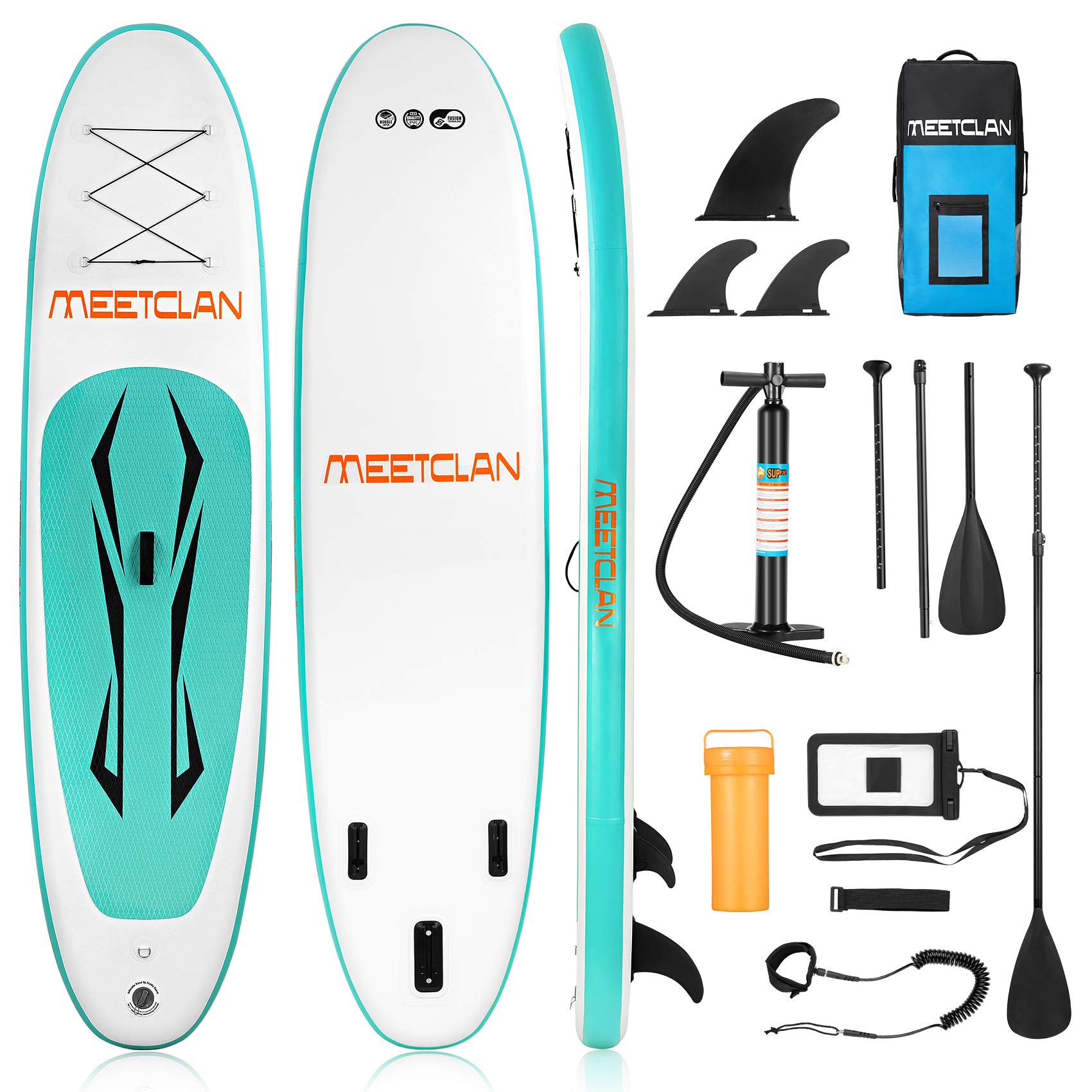 MEETCLAN Stand Up Paddle Board for Adults Inflatable 10'x30''x6'' 16.7lbs Lightweight SUP Paddleboard with Non-Slip Deck, ISUP Accessories & Backpack