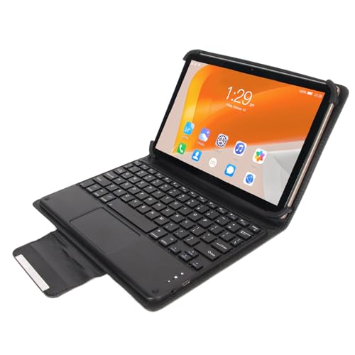 Luqeeg Digital Tablet, 8GB RAM 256GB ROM 1960 X 1080 Resolution WiFi Tablet 10.1 Inch 7000mAh with Keyboard for Reading for Entertainment (US Plug)